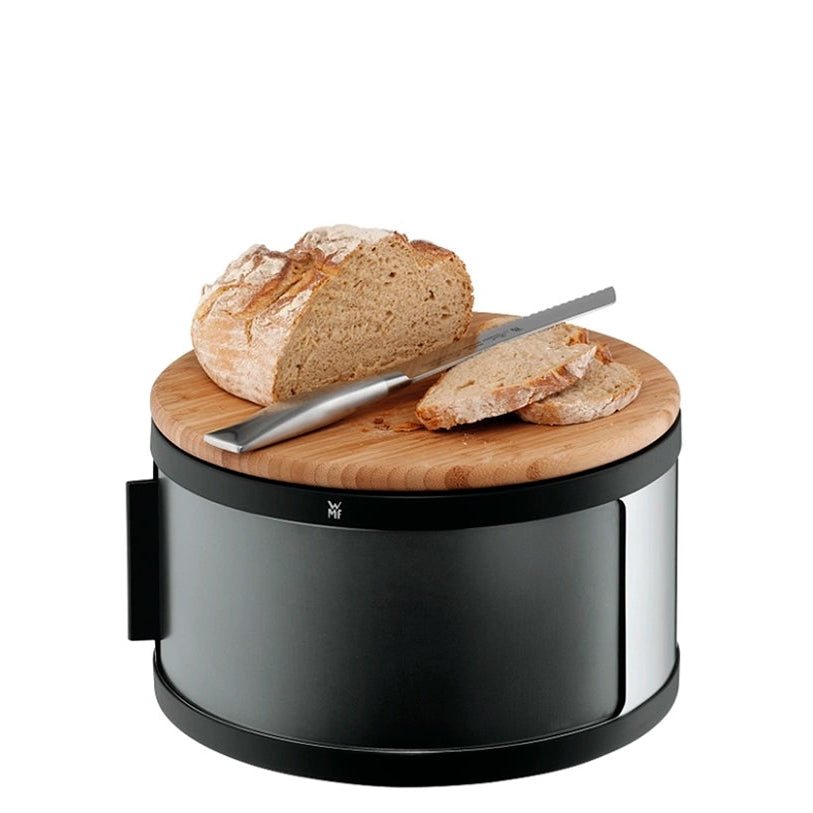 Round Bread Bin with Cutting Board | Stylish Cutting Board And Mats ...